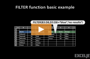 Excel FILTER function | Exceljet